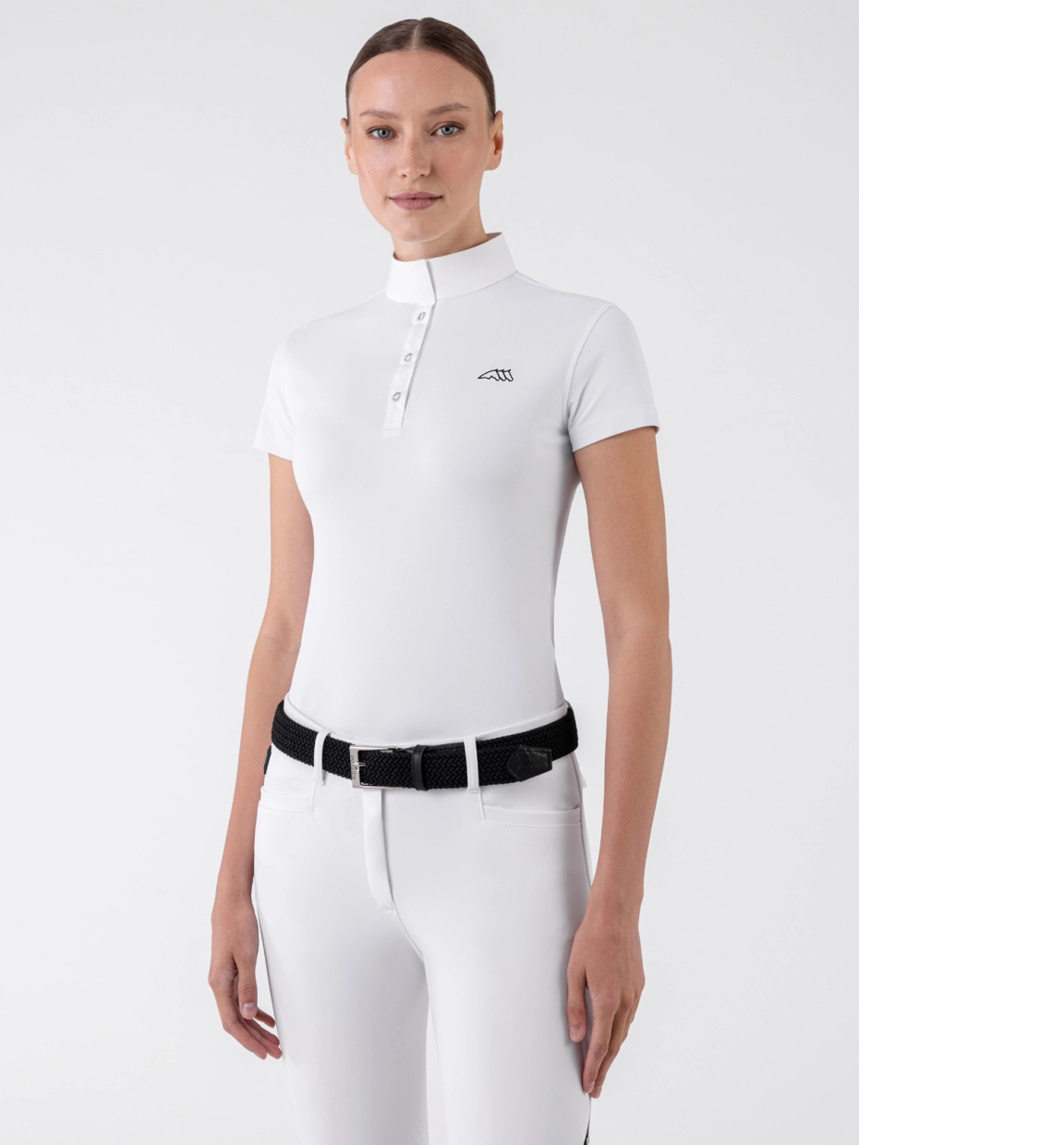 Equiline LILY – White Women’s Competition Polo Short Sleeves – Dapple EQ